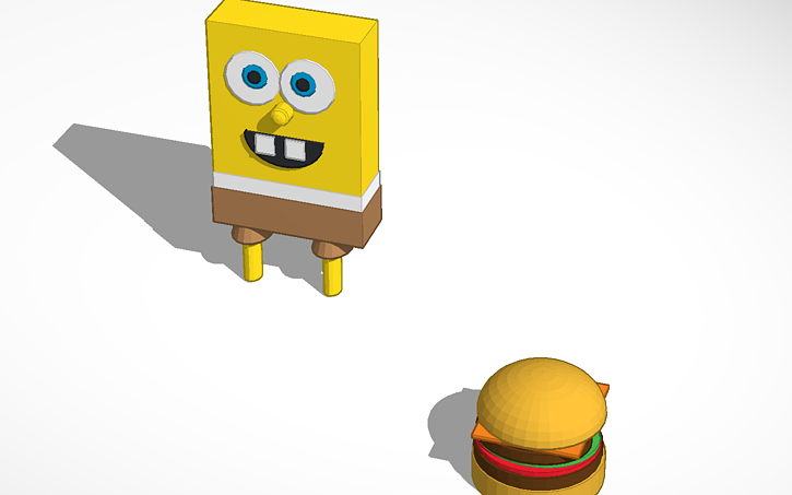 3D design spongebob - Tinkercad