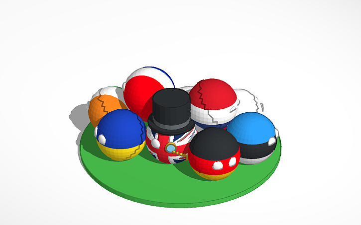 3D design Country Balls - Tinkercad