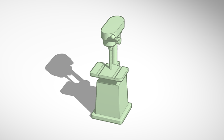 3D design Ho Scale column drill - Tinkercad