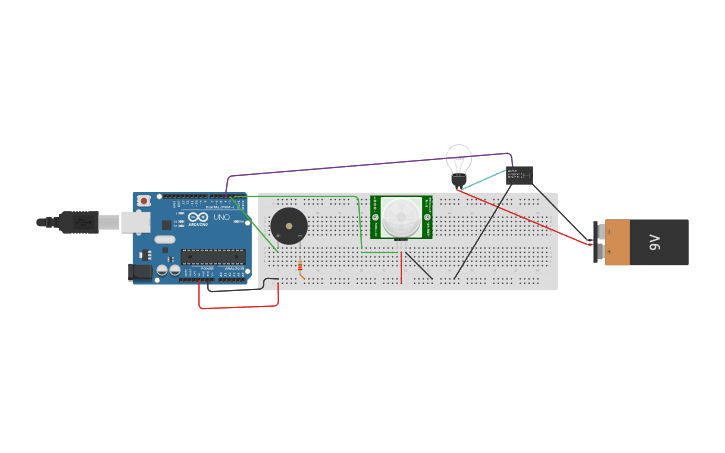 Circuit Design Sensor De Movimiento Tinkercad