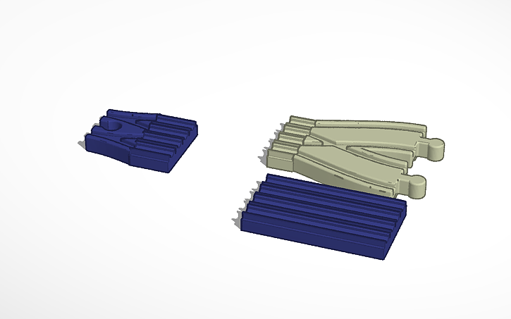 3D design Gauntleted wooden railway track straight - Tinkercad