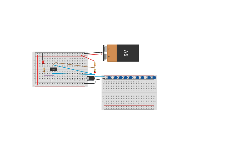 Circuit design simple 555 timer PHYS142 - Tinkercad