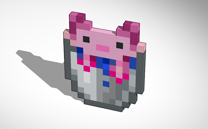 3D design Bucket of axolotl - Tinkercad