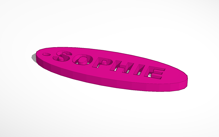 3D design Sophie key ring - Tinkercad