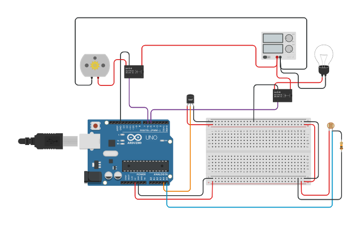 Circuit design Smart Home Energy Management - Tinkercad