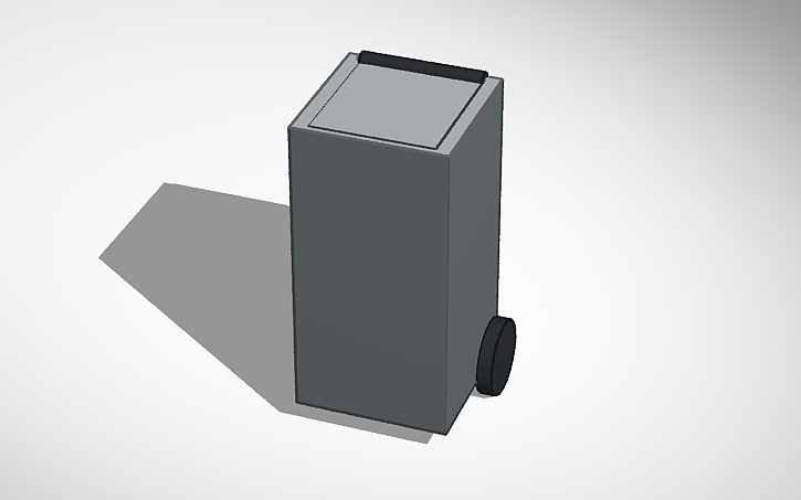 3D design Basic trash can - Tinkercad