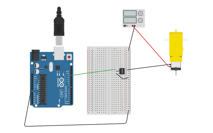 Circuit design Mosfet | Tinkercad