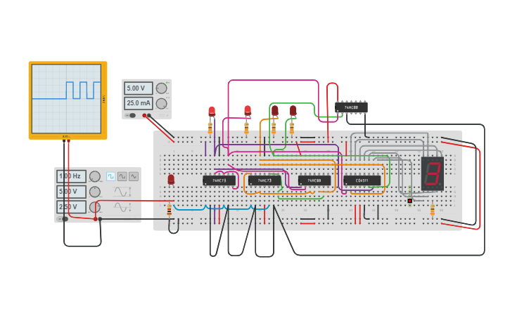Circuit design COUNTERS JK FF SYN | Tinkercad