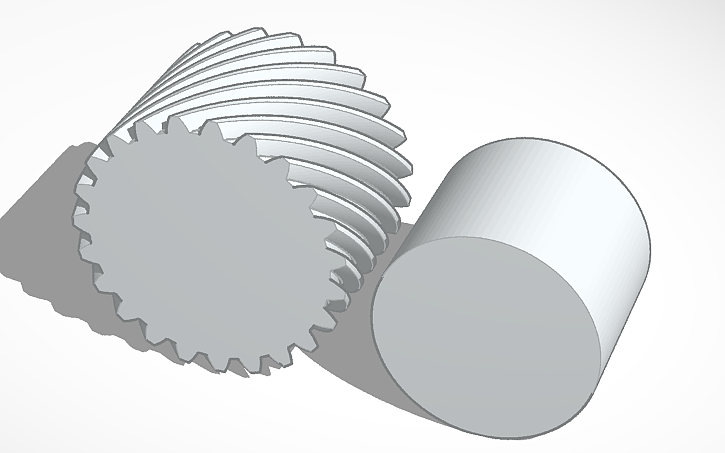 3D design helical gear 45° m1 23T | Tinkercad