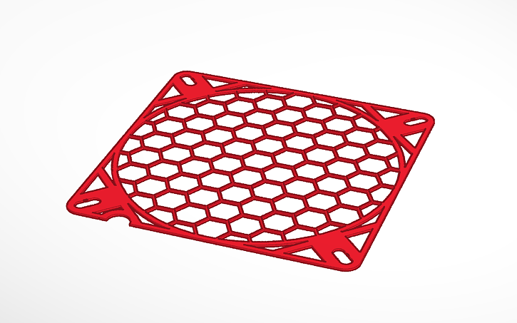 3D design 120nn fan grill 1mm - Tinkercad
