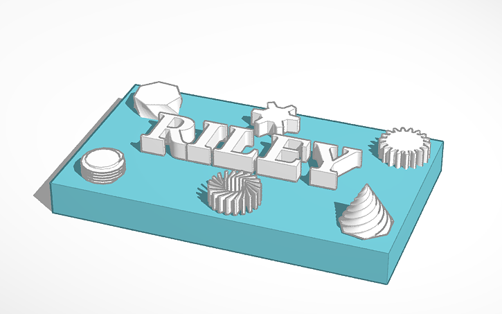 3D design RILEY Block | Tinkercad