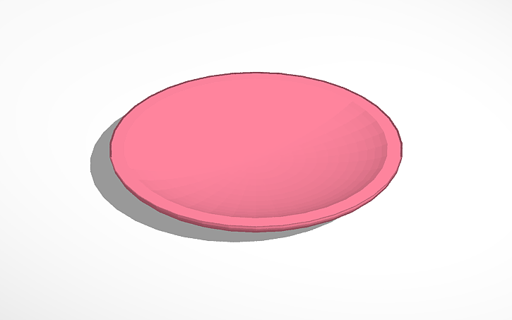 3D design Miniature Dinner Plate - 3CM | Tinkercad