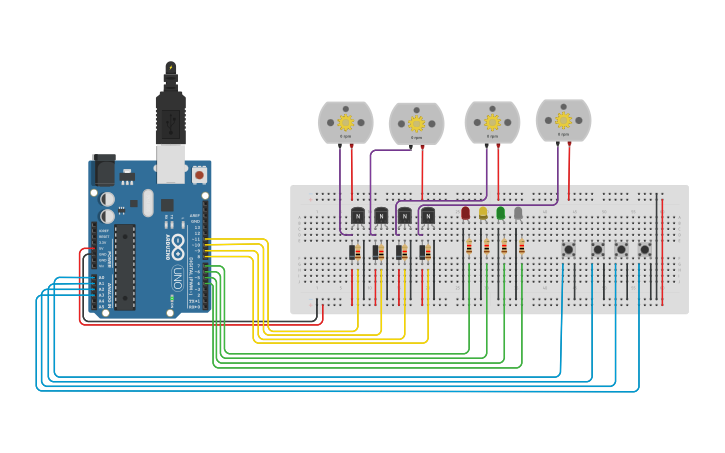 Circuit design Vending Machine - Tinkercad