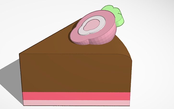 3D design A slice of cake - Tinkercad