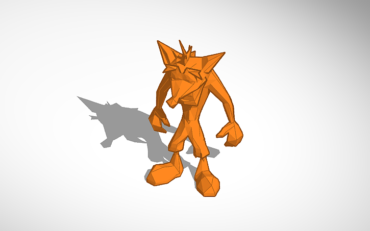 3D design crash bandicoot 1 - Tinkercad