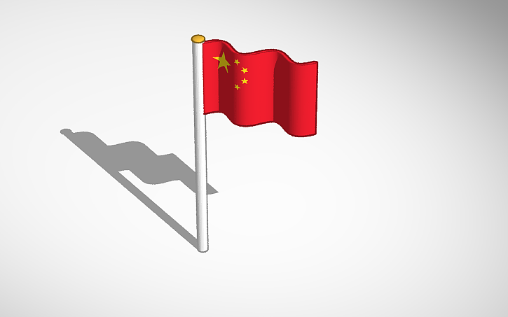 3D design PRC Flag - Tinkercad