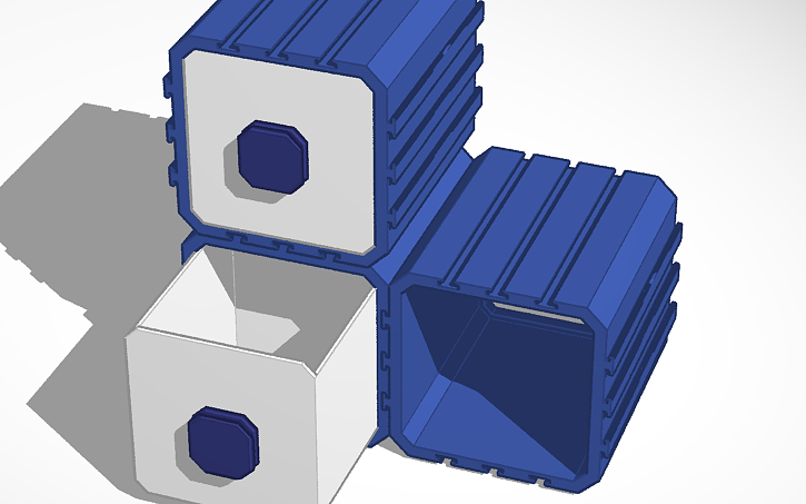 3D design Stackable storage boxes - Tinkercad