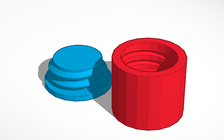 3D design Container with screw lid - Tinkercad