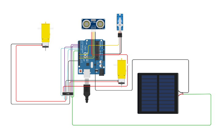 Circuit design Accident Preventing Automatic Car | Tinkercad