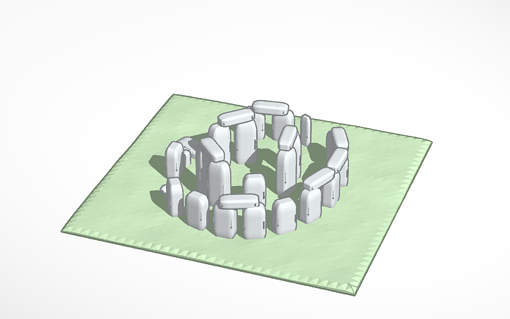 3D design Stonehenge - Tinkercad