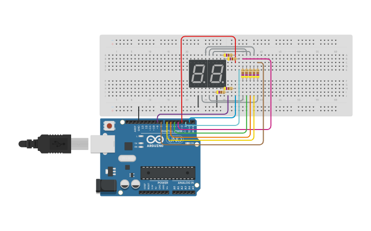 Circuit design Number Counter Arduino Circuit Nicky Yang - Tinkercad