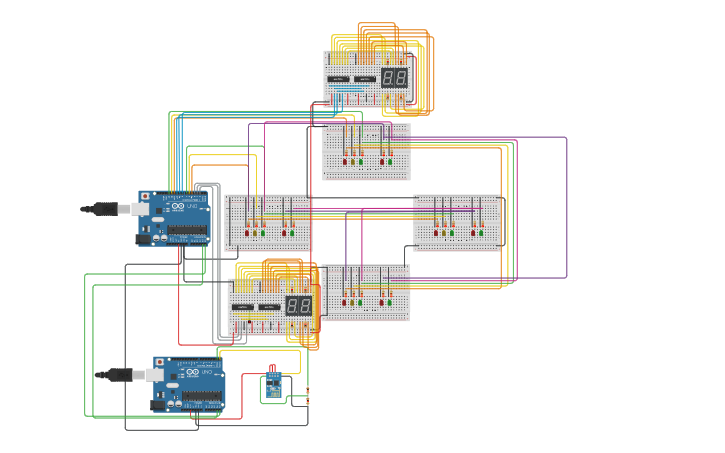 Circuit design lights- counter-esp8266 | Tinkercad