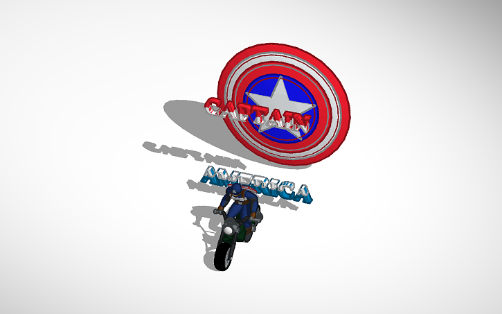 3D design Captain America - Tinkercad