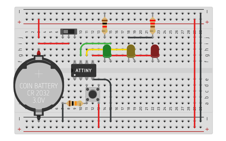 Circuit Design Attiny85 Indicator With Pause Play Button V2 Tinkercad