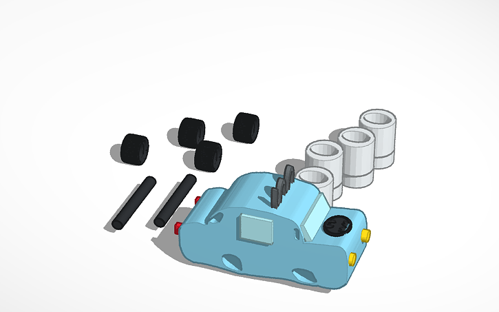 3D design Batman car - Tinkercad