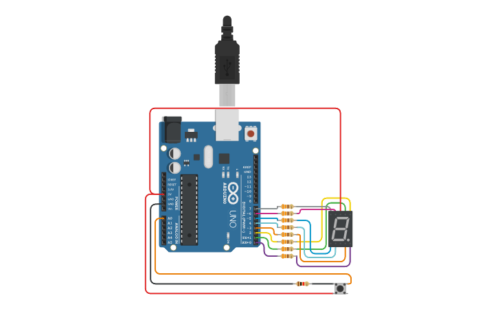 Circuit design Counter - Tinkercad