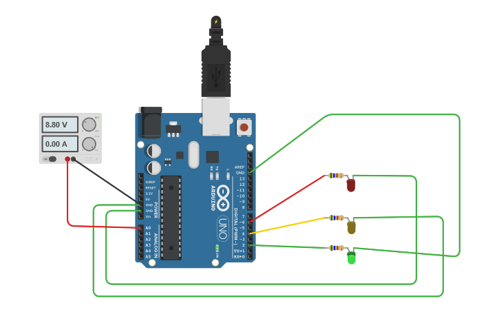 Circuit Design Tester Arduino Tinkercad