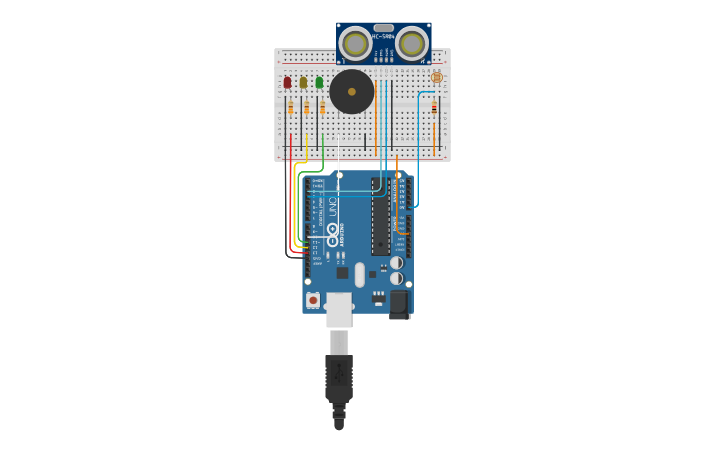 Circuit design Traffic light | Tinkercad