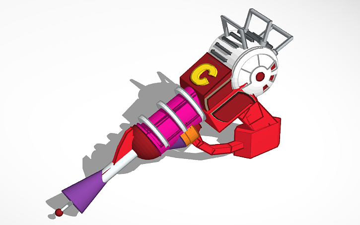 3D design CMC ray gun - Tinkercad