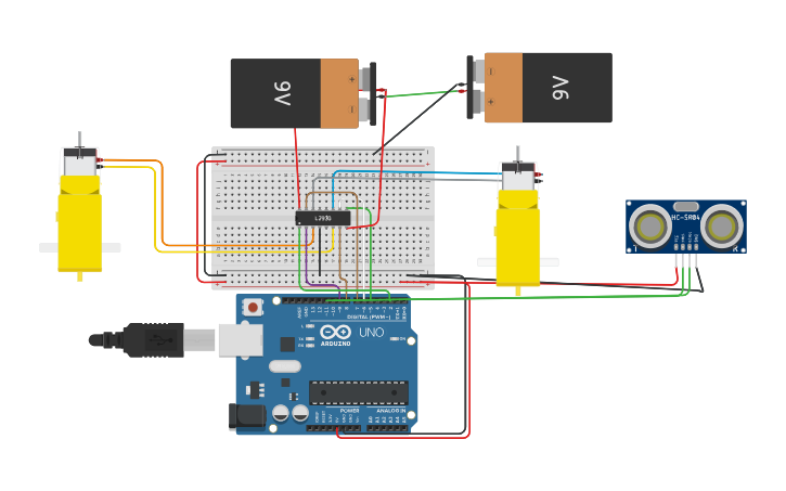 Circuit design VOICE CONTROLLED WHEELCHAIR | Tinkercad