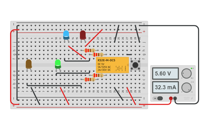 Circuit design ACTIVIDAD 6 TERCER PARCIAL. CONEXION DE UN RELEVADOR Y ...