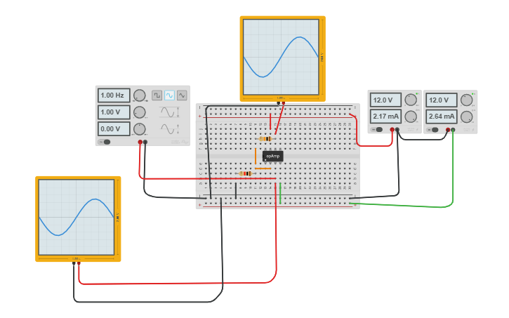 Circuit design Non-inverting amplifier - Tinkercad