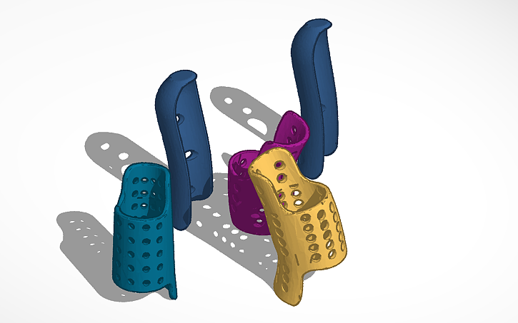 3D design Finger Splints - Tinkercad