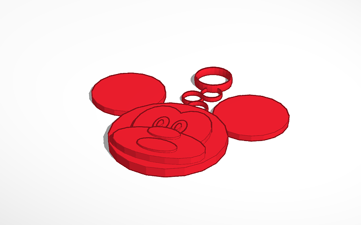 3D design Mickey Mouse - Tinkercad