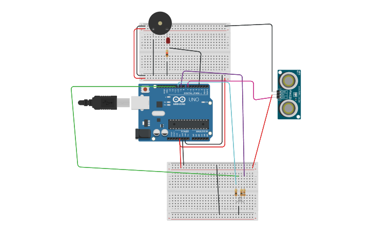 Circuit design NOISE DETECTOR - Tinkercad