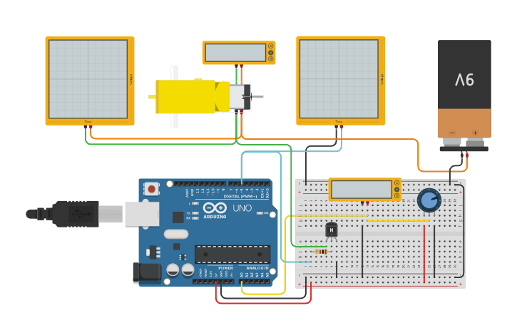 Circuit design PWM Exemple NPN | Tinkercad
