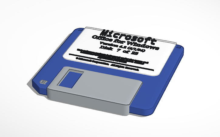 3D design Floppy Disk - Tinkercad