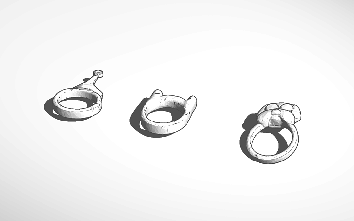 3D design Adventure Time Rings - Tinkercad
