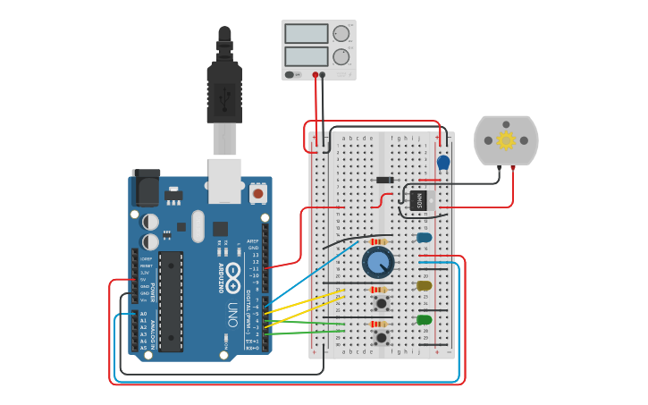 Circuit design Lab 1: Part E MOSFET | Tinkercad