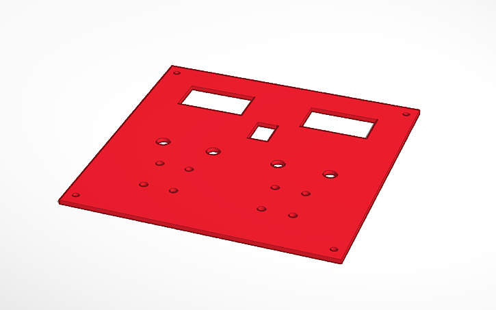 3D design Bench Power Supply Face Plate - Tinkercad