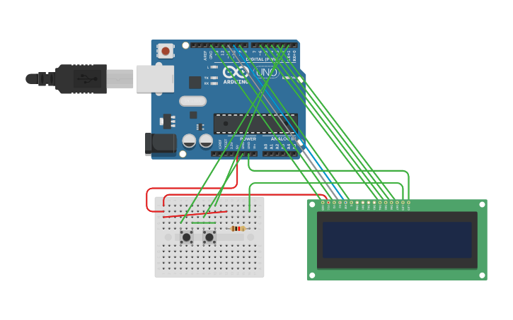 Circuit Design Arduino Lcd Game Tinkercad