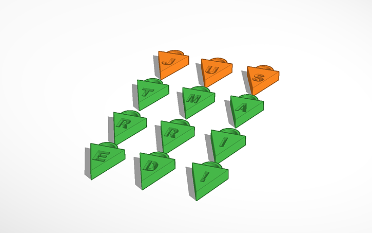 3D design Wedding Banner U-tops | Tinkercad