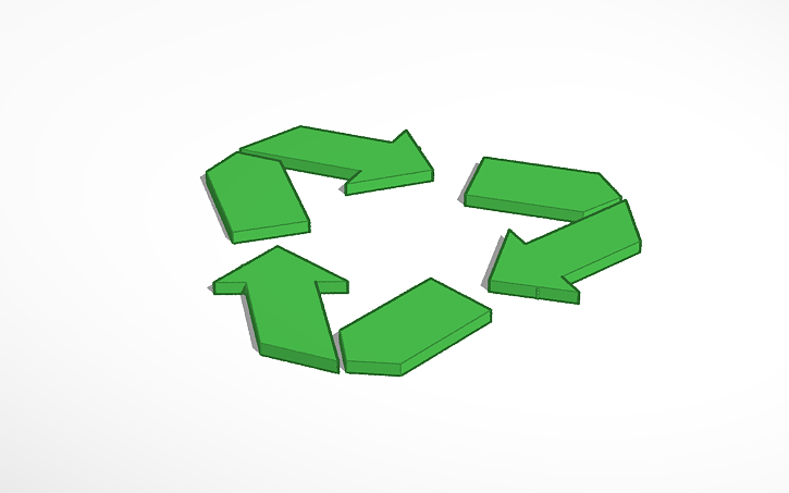 3D design Recycle Triangle - Tinkercad