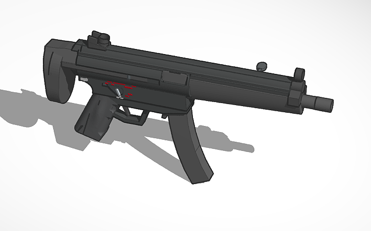 3D design MP5 Folded Stock - Tinkercad
