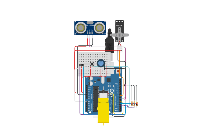 Circuit Design Self Driving Car Prototype V1 Tinkercad