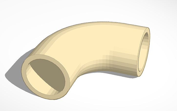 3D design pipe 20 Corner 90° - Tinkercad